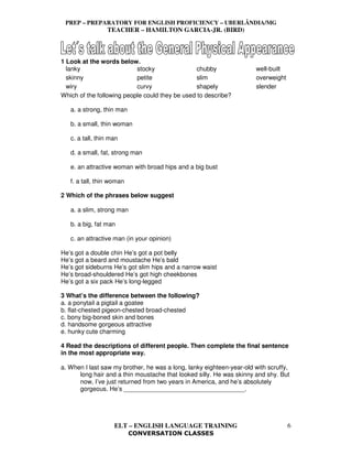 Apostila 2012 conversation classes prep handout 1 | PDF