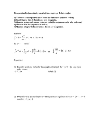 Apostila 3 calculo i integrais | PDF