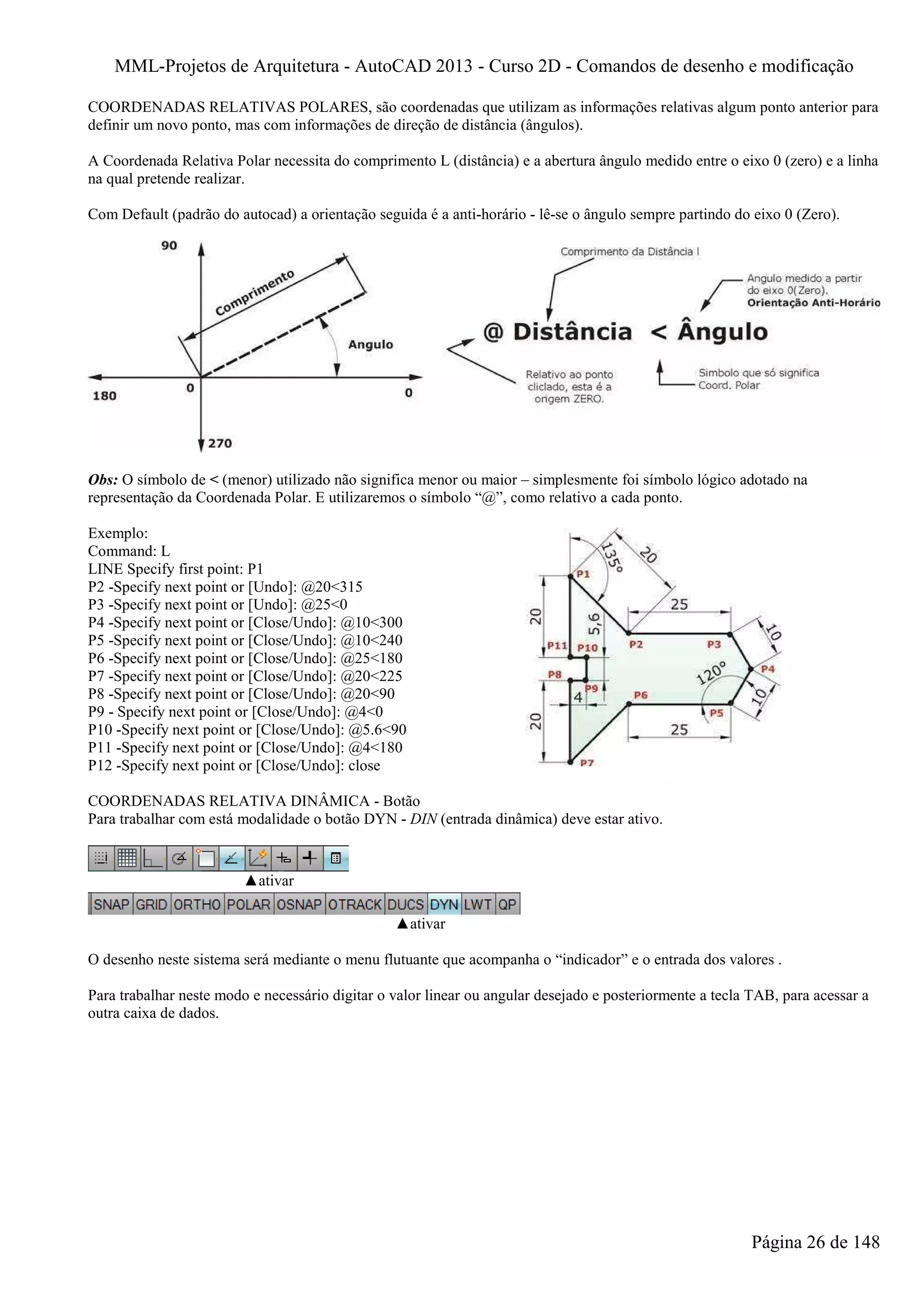 Apostila auto cad_2013_2d_comandos_de_desenho_e_modificacao | PDF