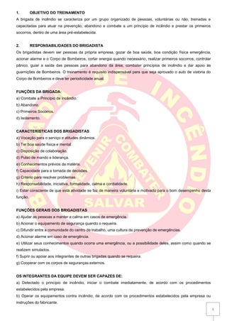 APOSTILA BRIGADA - TREINAMENTO BÁSICO 4 HORAS | PDF