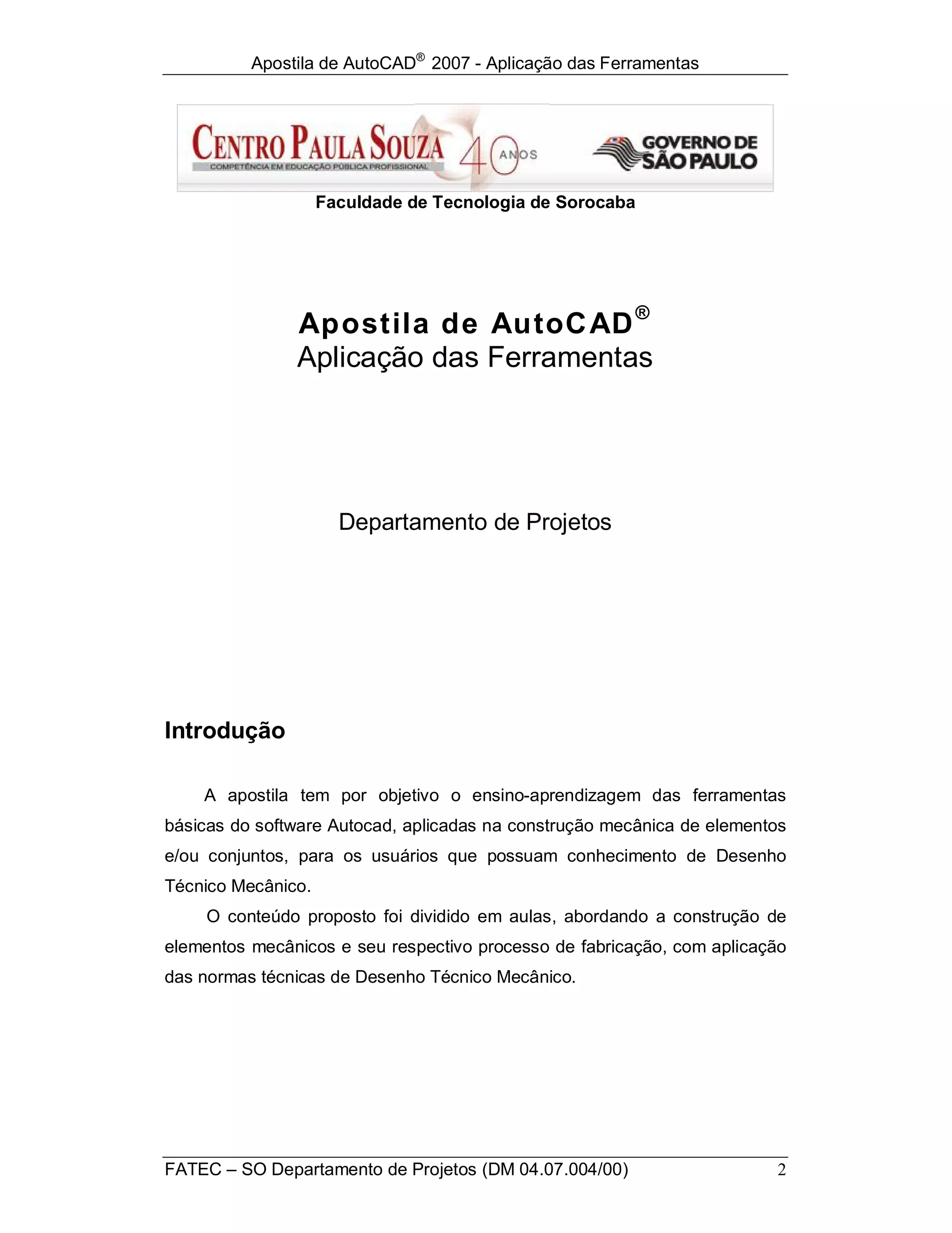 Apostila de autocad 03-2009 | PDF