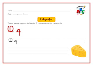 APOSTILA DE CALIGRAFIA PARA CALIGRAFIA MANUSCRITA | PDF