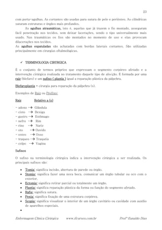 Apostila de clínica cirúrgica | PDF