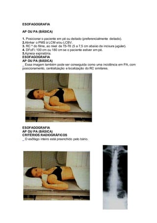 Apostila de esofagografia | DOCX