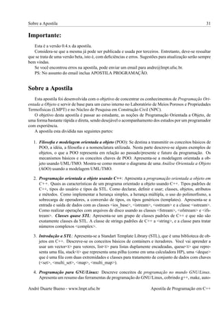 Apostila de poo em c++ | PDF | Programming Languages | Computing