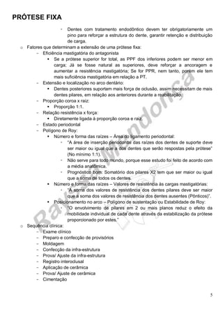 Apostila Prótese Fixa | PDF