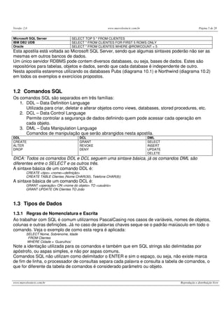 Apostila de sql basico | PDF
