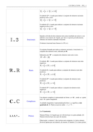 Apostila matematica notacao formulas simbolos | PDF