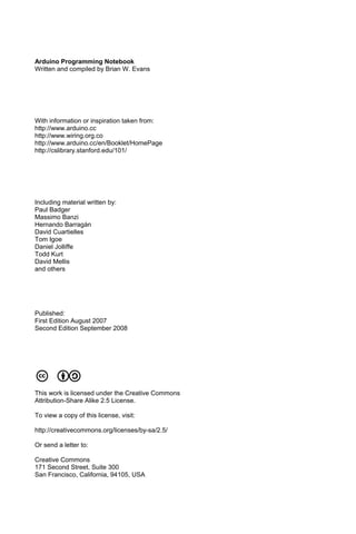 [Apostila] programação arduíno brian w. evans | PDF