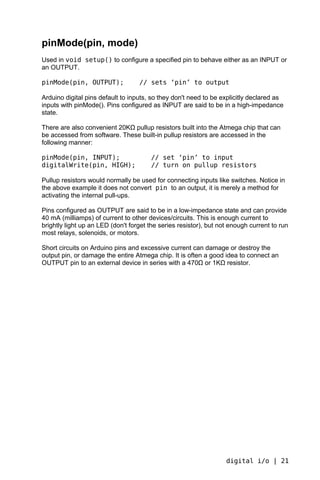 [Apostila] programação arduíno brian w. evans | PDF