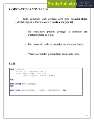 Apostila Sas | PDF