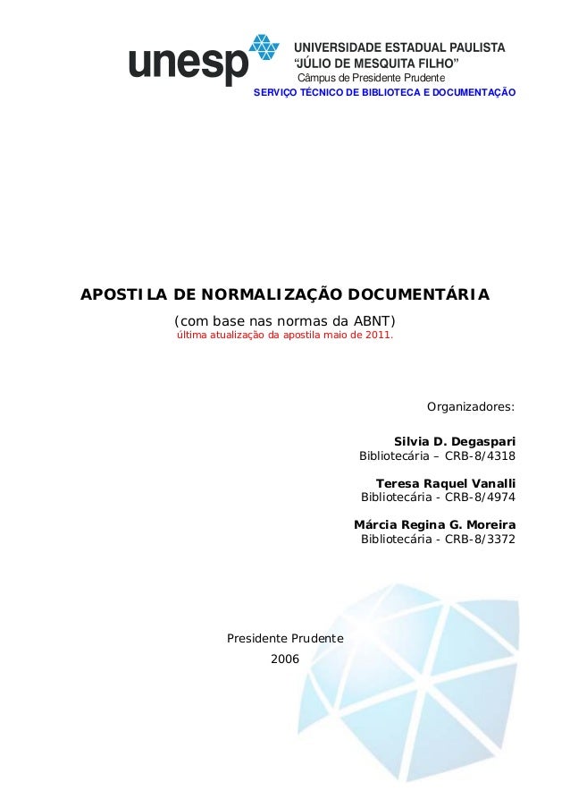Apostila unesp normas da abnt