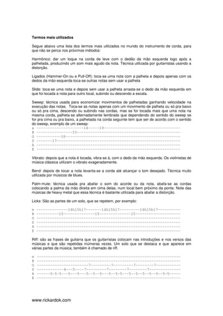 Apostila violao e guitarra modulo 1 | PDF