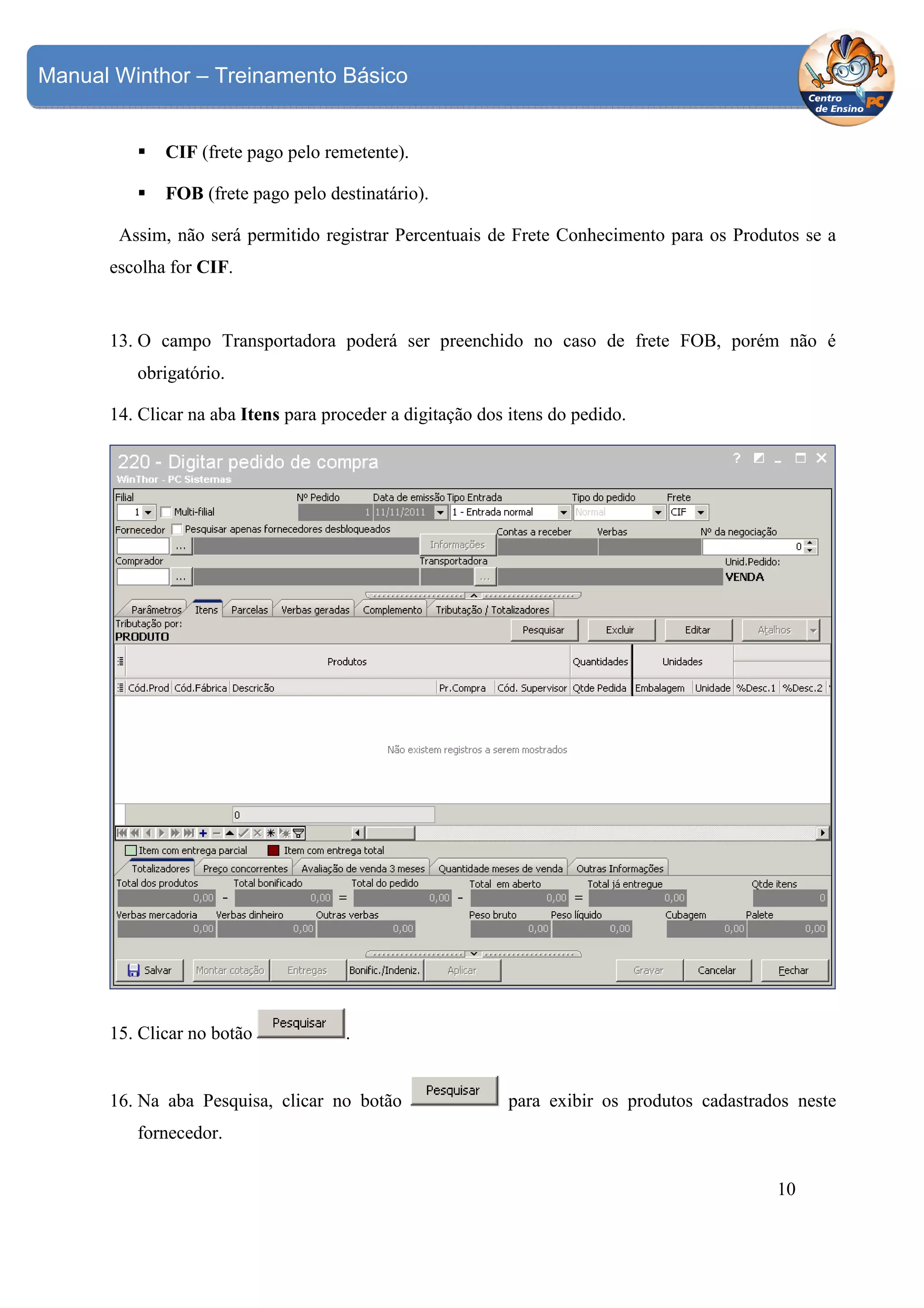 Apostila winthor básico | PDF