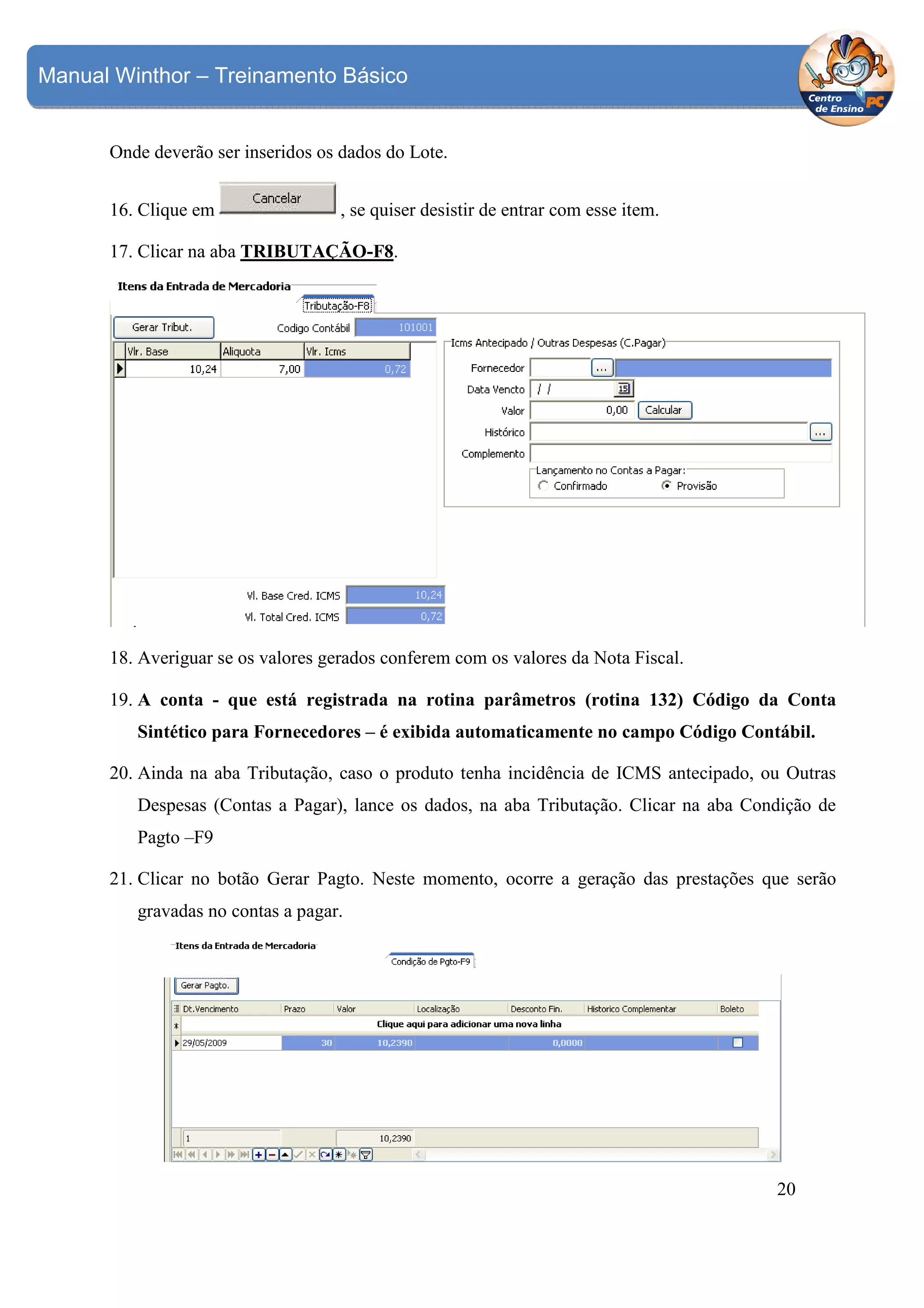 Apostila winthor básico | PDF