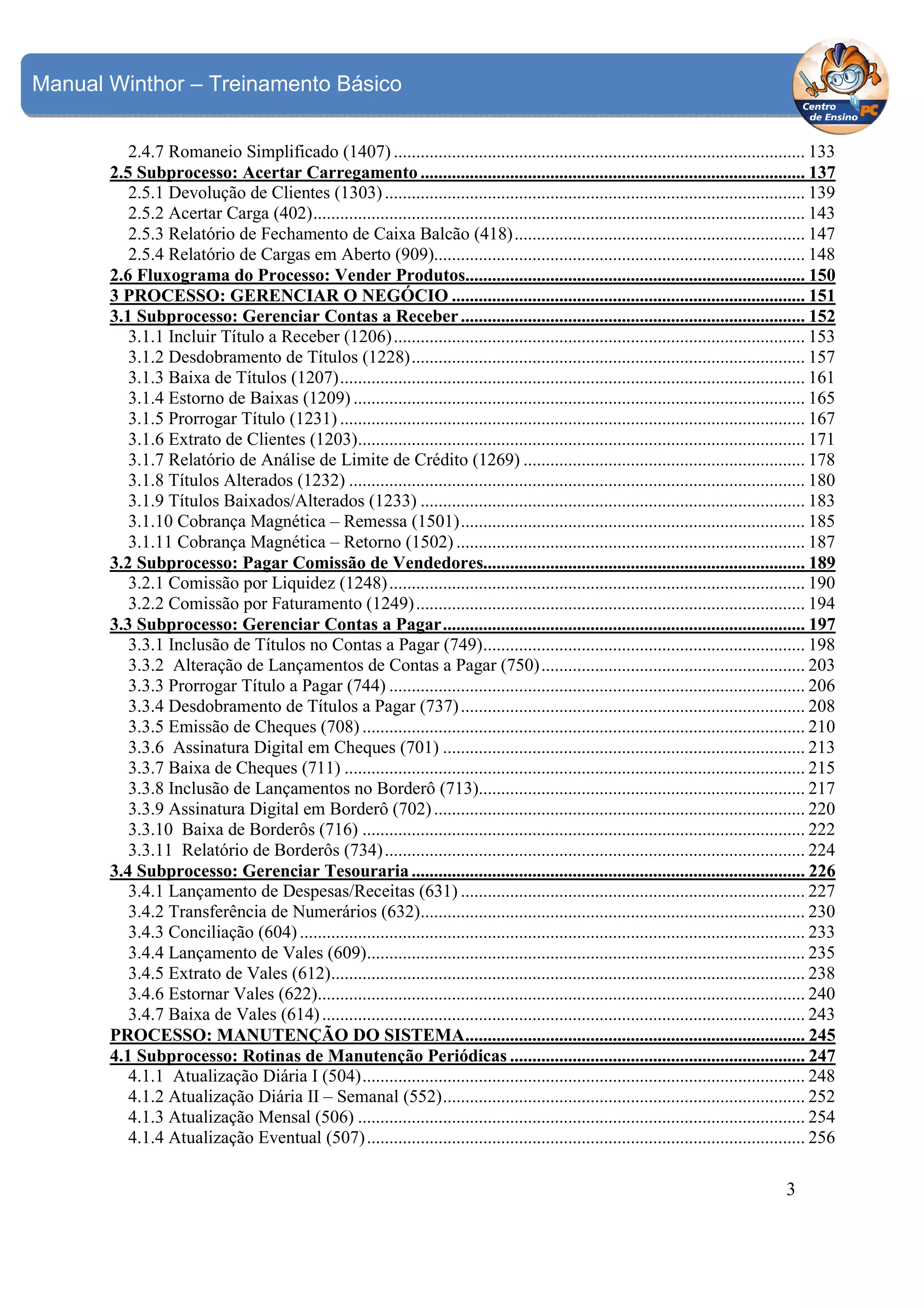 Apostila winthor básico | PDF