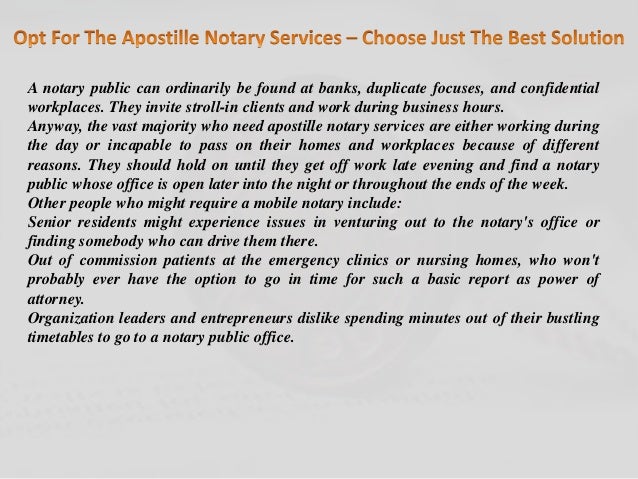 Apostille Notary Services | PPT