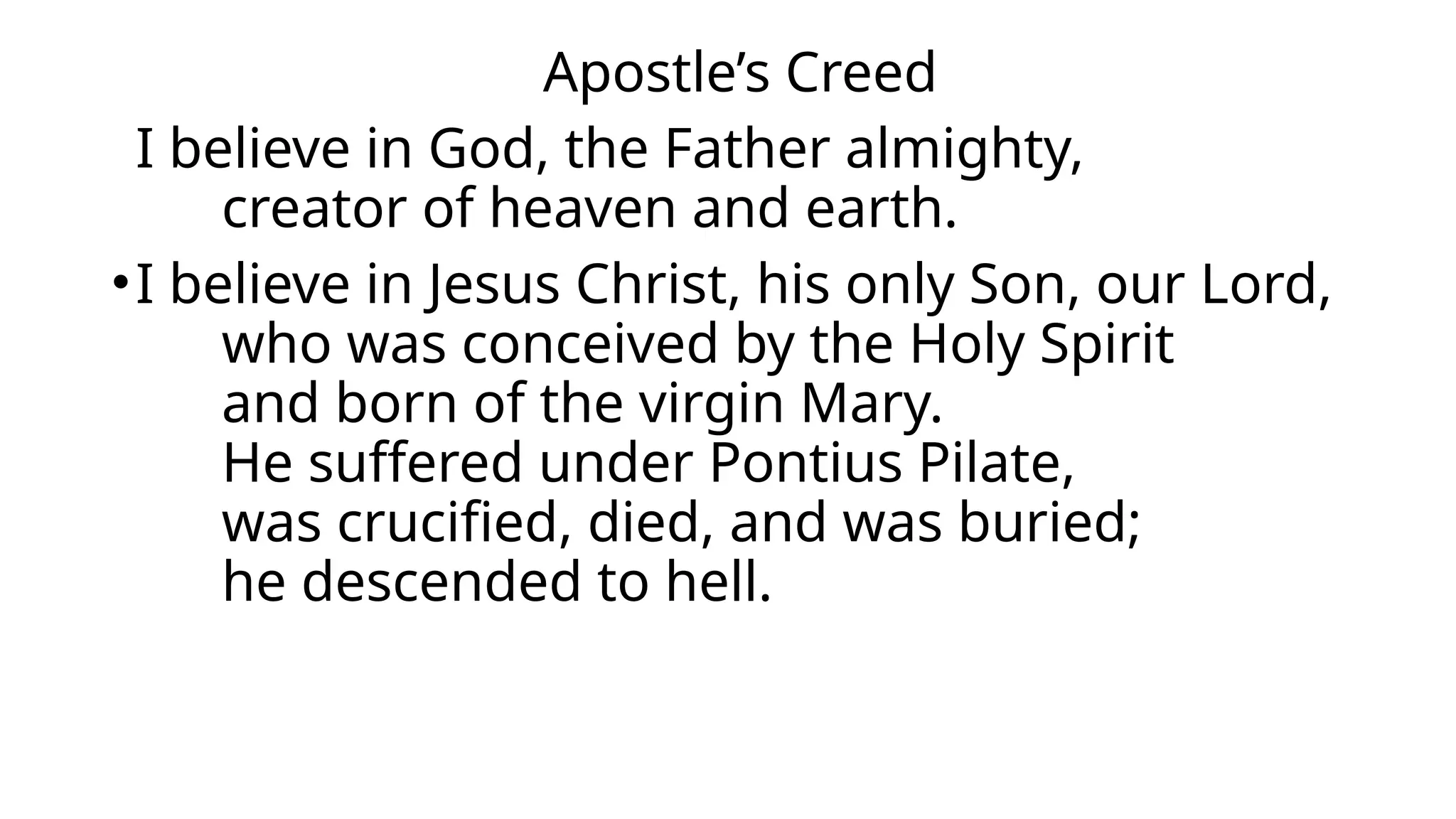 Copy for students the Apostle's Creed.pptx