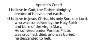 Copy for students the Apostle's Creed.pptx