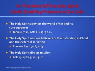 Apostle's creed holy spirit | PPT