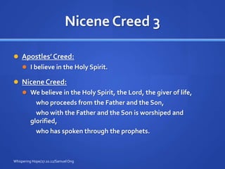 Apostle's creed holy spirit | PPT