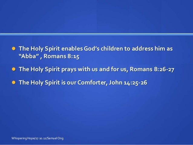 Apostle's creed holy spirit