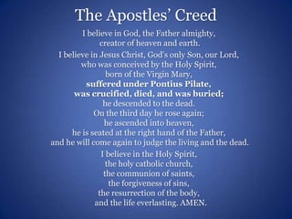 Apostles' Creed Session Eight -Suffered Under Pilate, Died, and was Buried | PPTX | Christianity ...