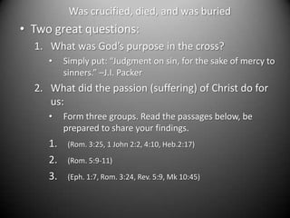 Apostles' Creed Session Eight -Suffered Under Pilate, Died, and was ...