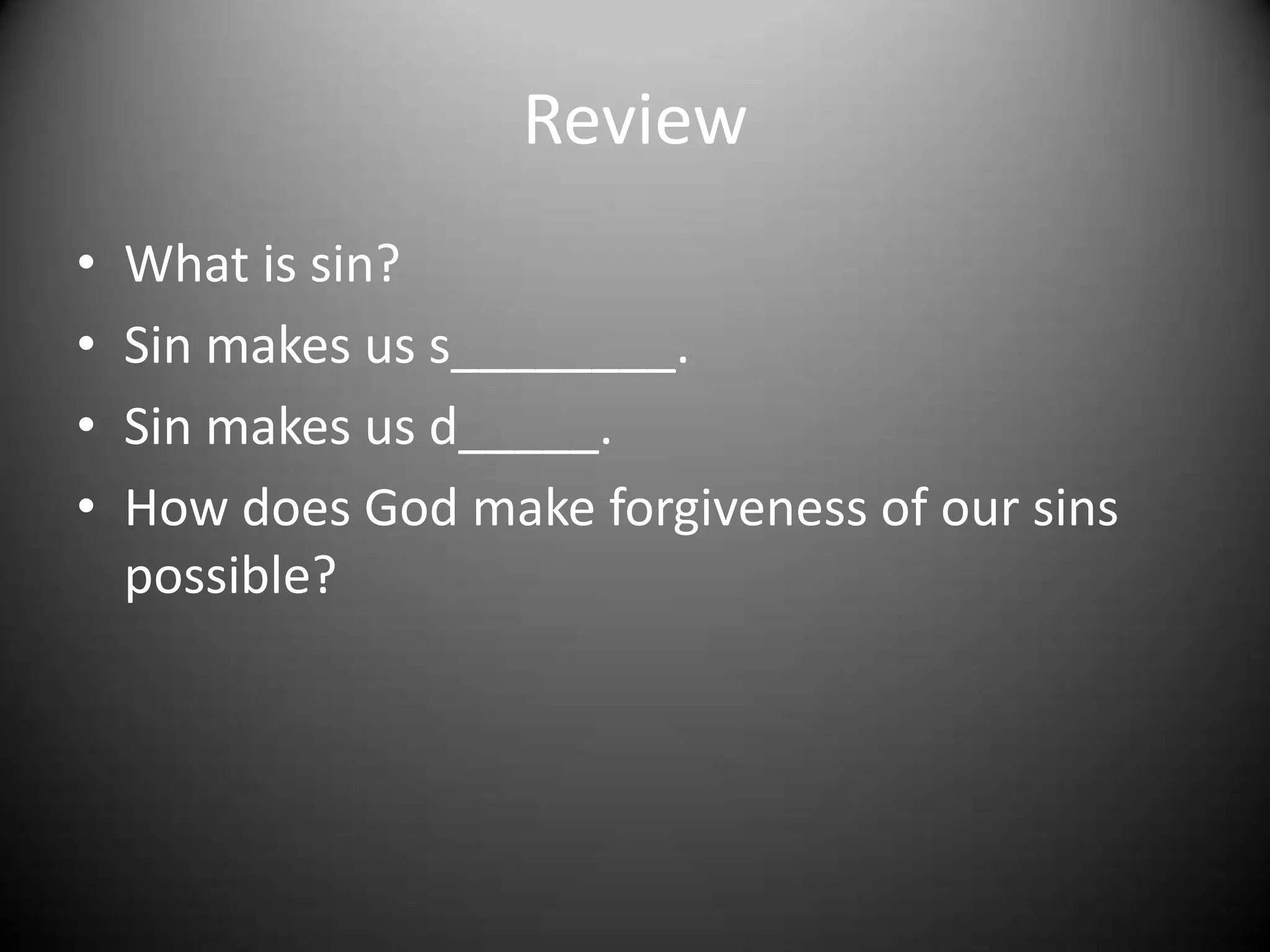 Apostles' Creed Session Fifteen -The Forgiveness of Sin | PPTX