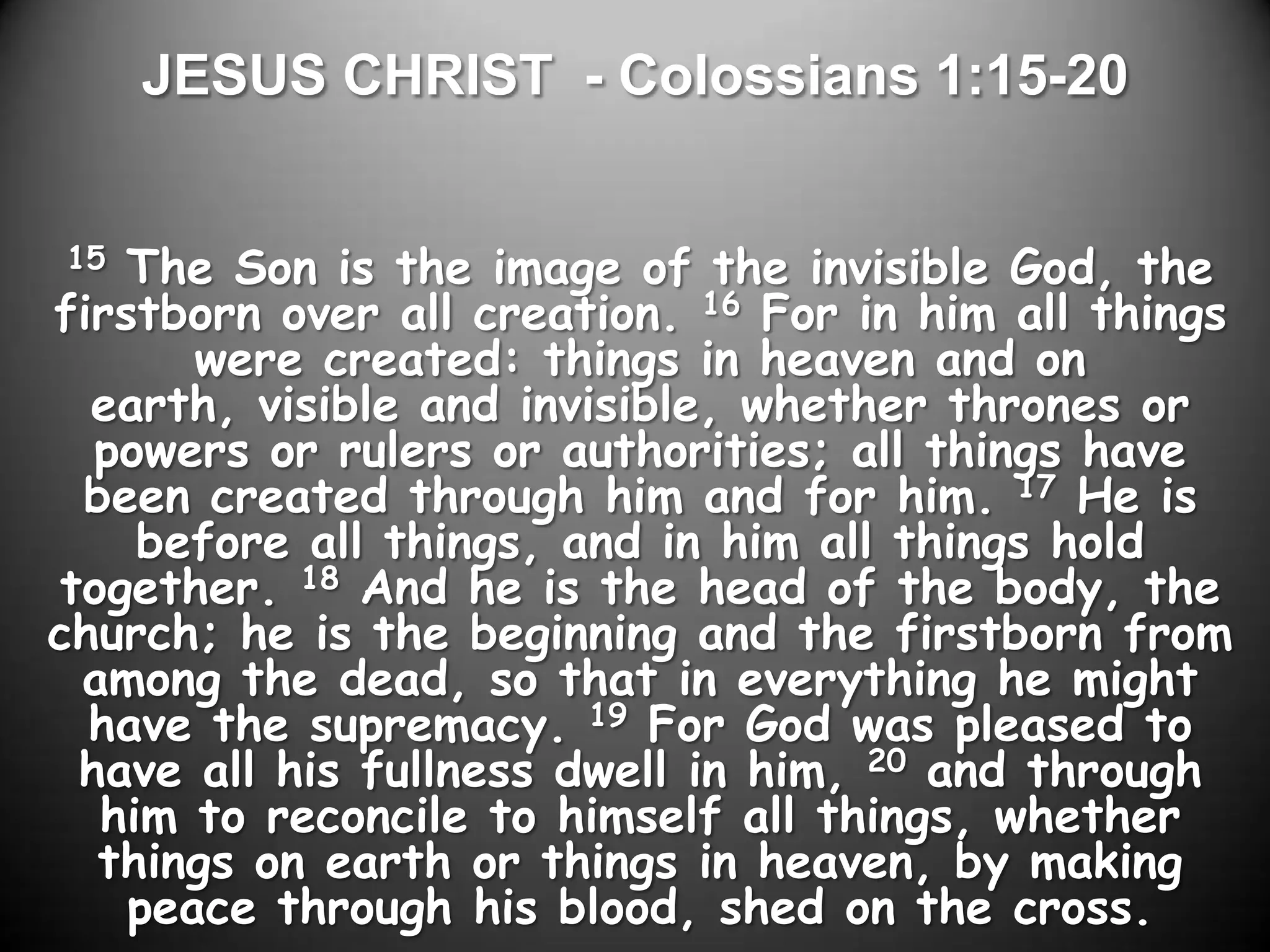 The Apostles' Creed Session Five -I Believe in Jesus Christ | PPTX