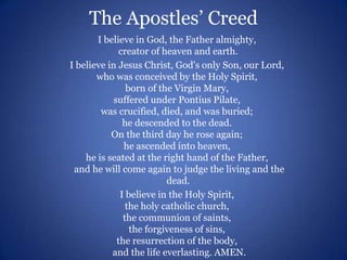 Apostles' Creed -Session One | PPTX