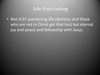 Apostles' Creed Session Sixteen -Resurrection of the Body, Life ...