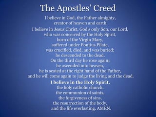 Apostles' Creed Session Thirteen -I Believe in the Holy Spirit | PPTX
