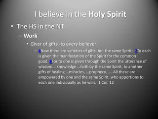 Apostles' Creed Session Thirteen -I Believe in the Holy Spirit | PPTX