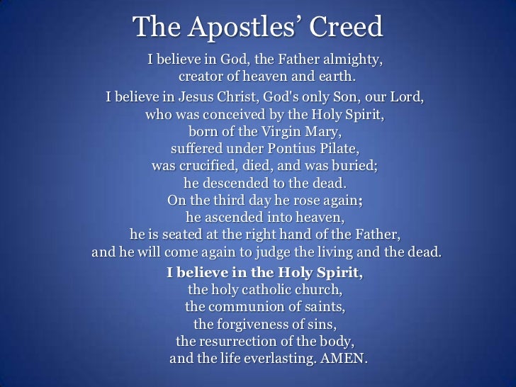 The Roman Catholic Creed