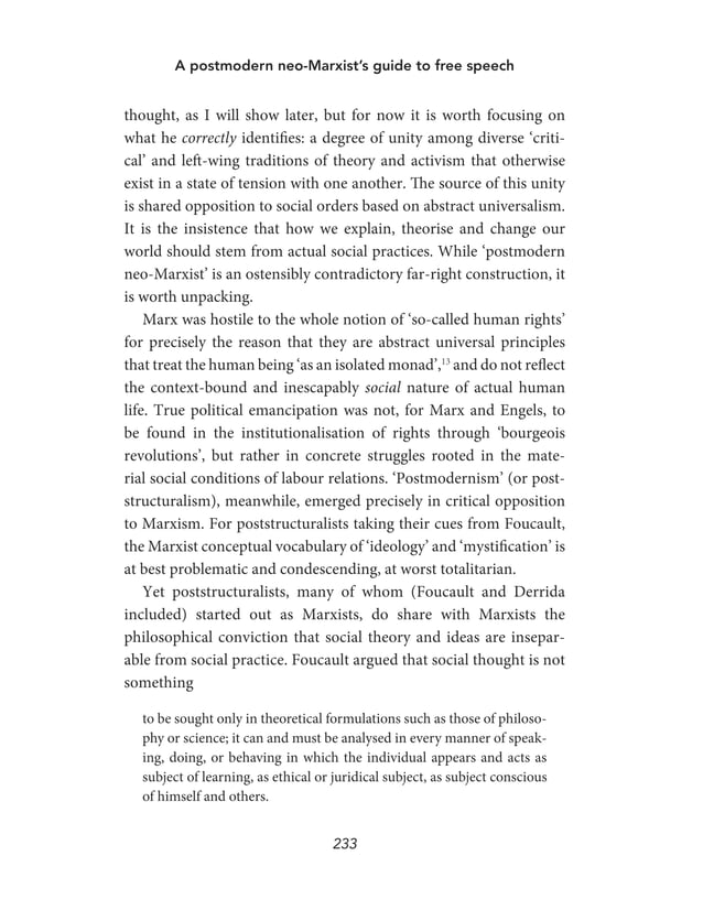 A postmodern neo marxist’s guide to free speech | PDF