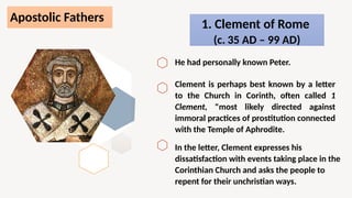 Apostolic Fathers and Church Fathers1234 | PPT