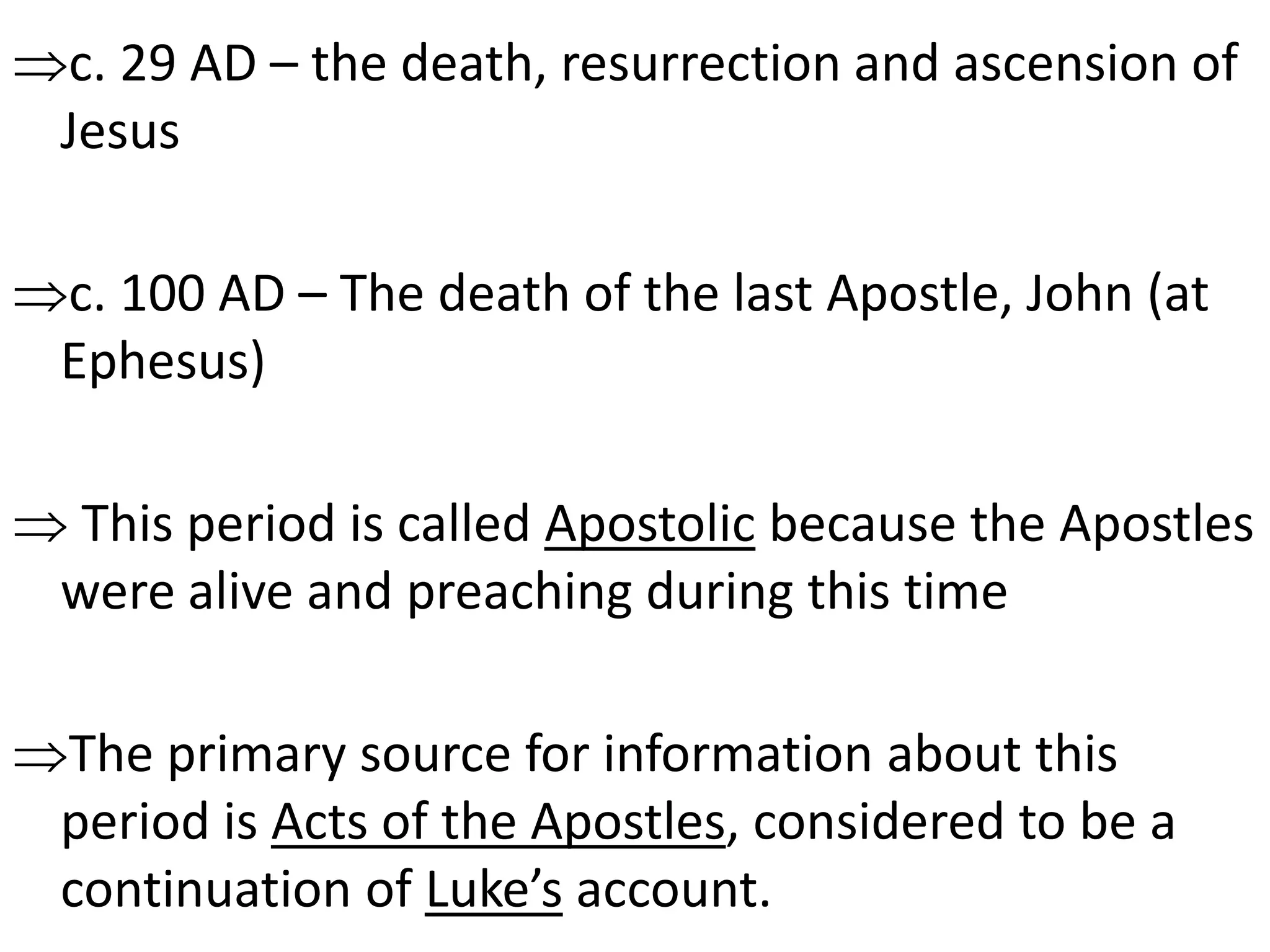 Apostolic period | PPTX