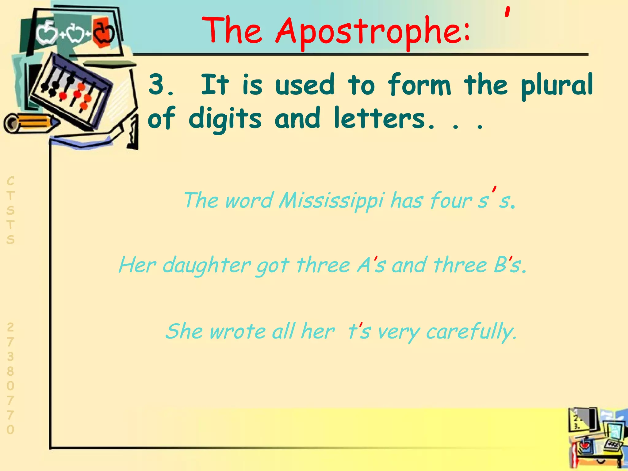 grammar, apostrophe | PPS