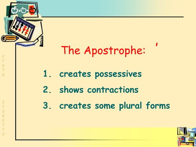 grammar, apostrophe | PPT