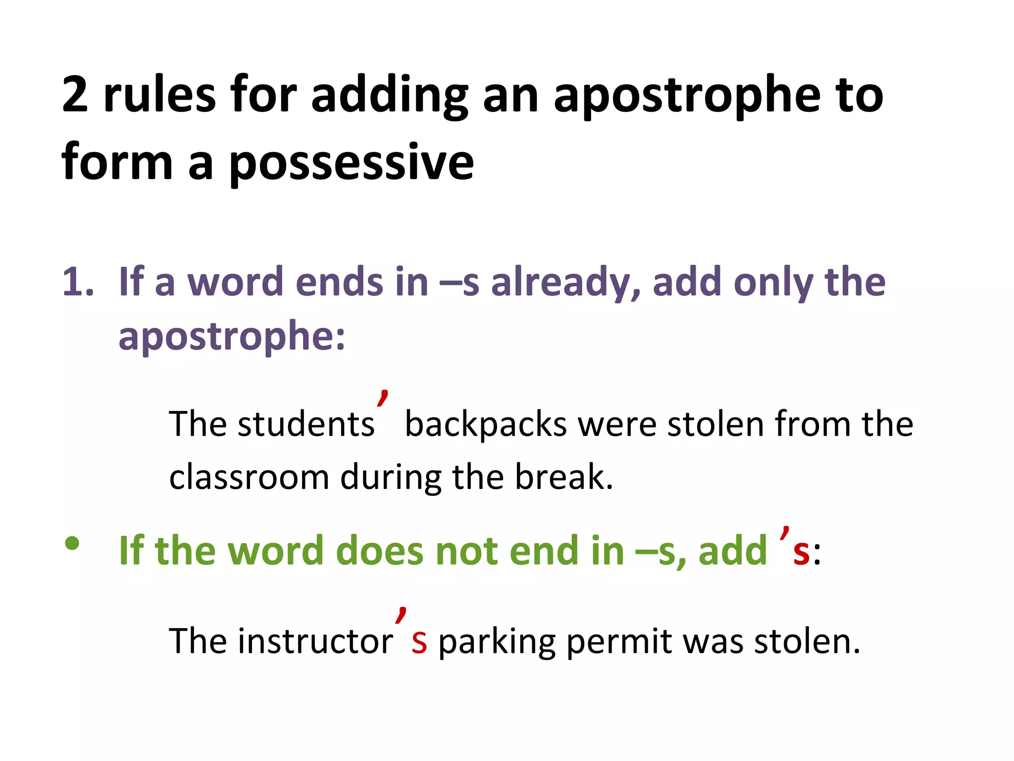 Apostrophe | PPT