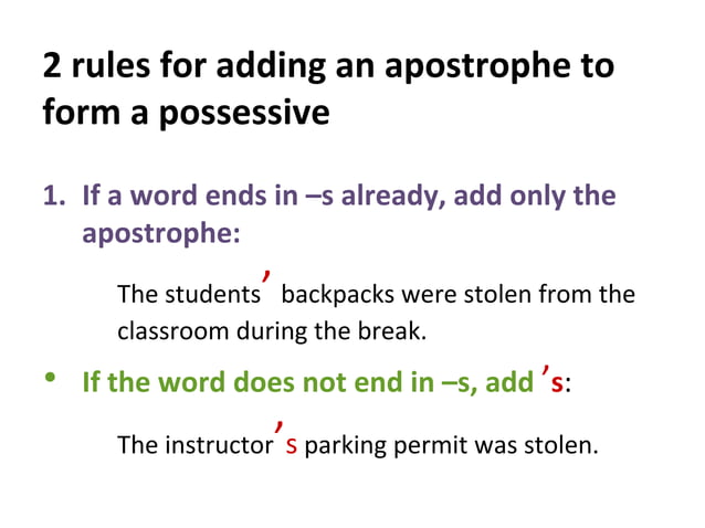 Apostrophe | PPT