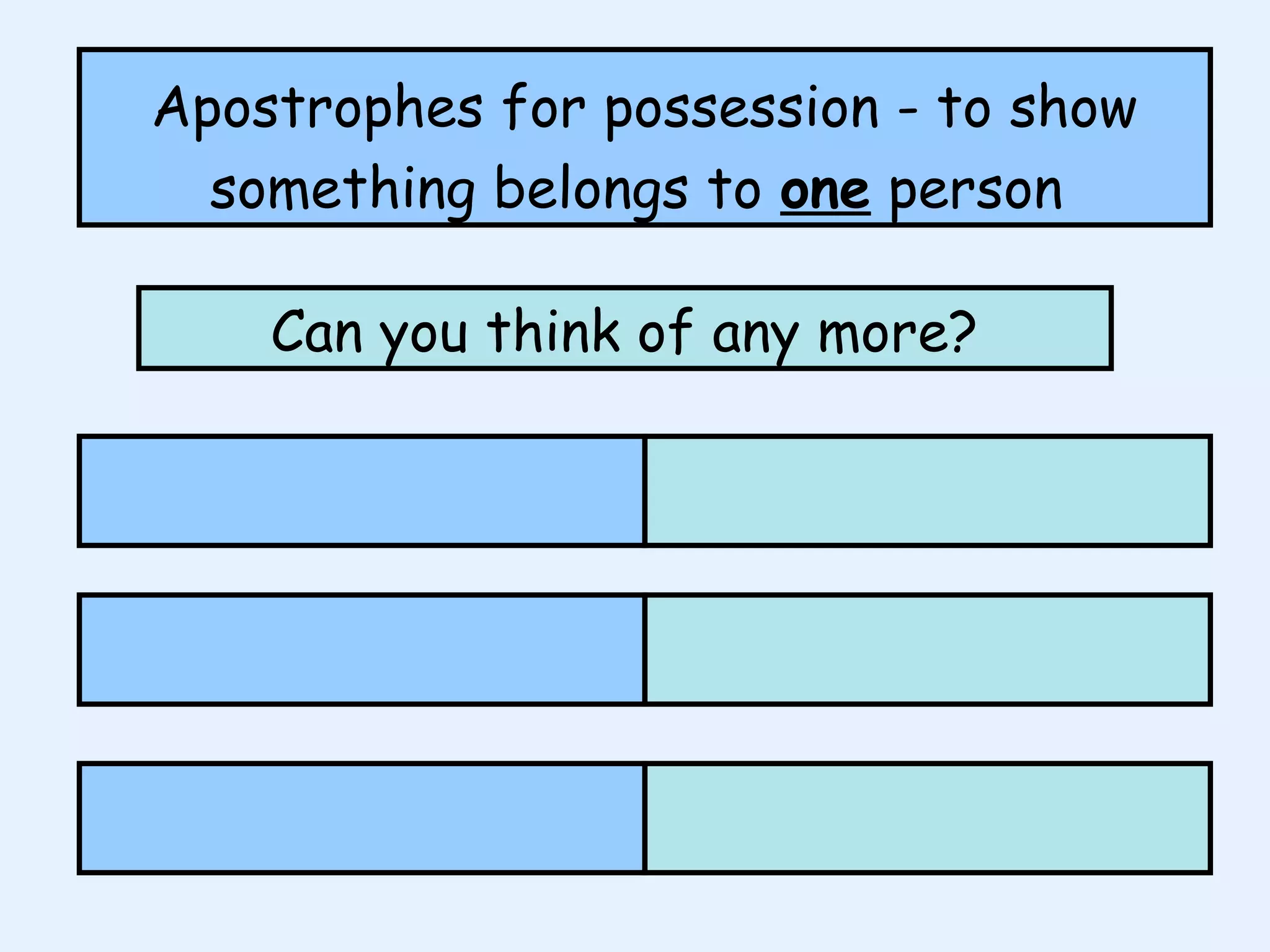 Apostrophe- omission and possession | PPT