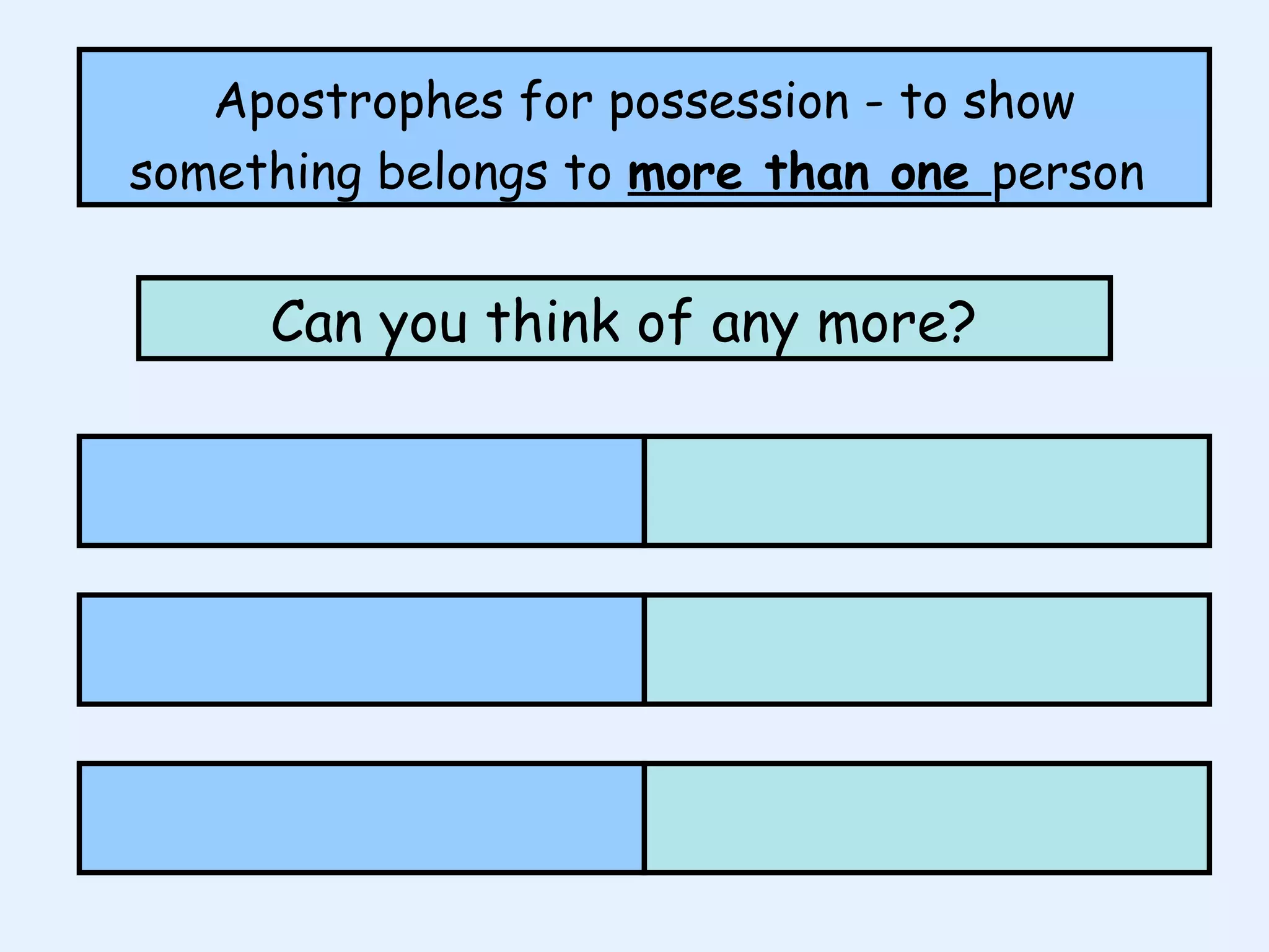 Apostrophe- omission and possession | PPT