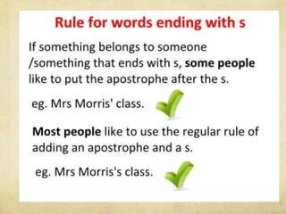 Apostrophe rules | PPTX