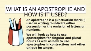 Apostrophe Rules Education Presentation in Orange and Blue Sketch Style ...