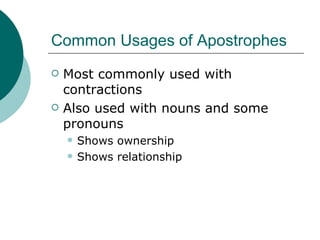 Apostrophes | PPT