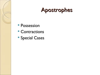 Apostrophes | PPT
