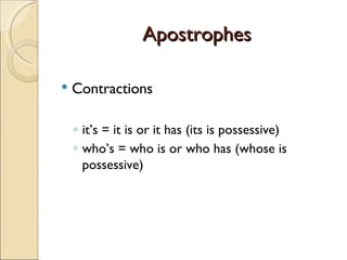Apostrophes | PPT