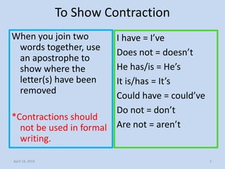 Apostrophes | PPT | Free Download